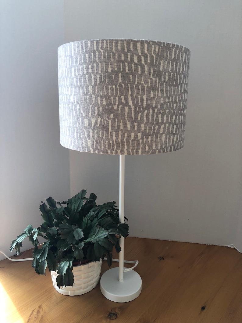 Avareno, Silver Fabric Lampshade - Etsy