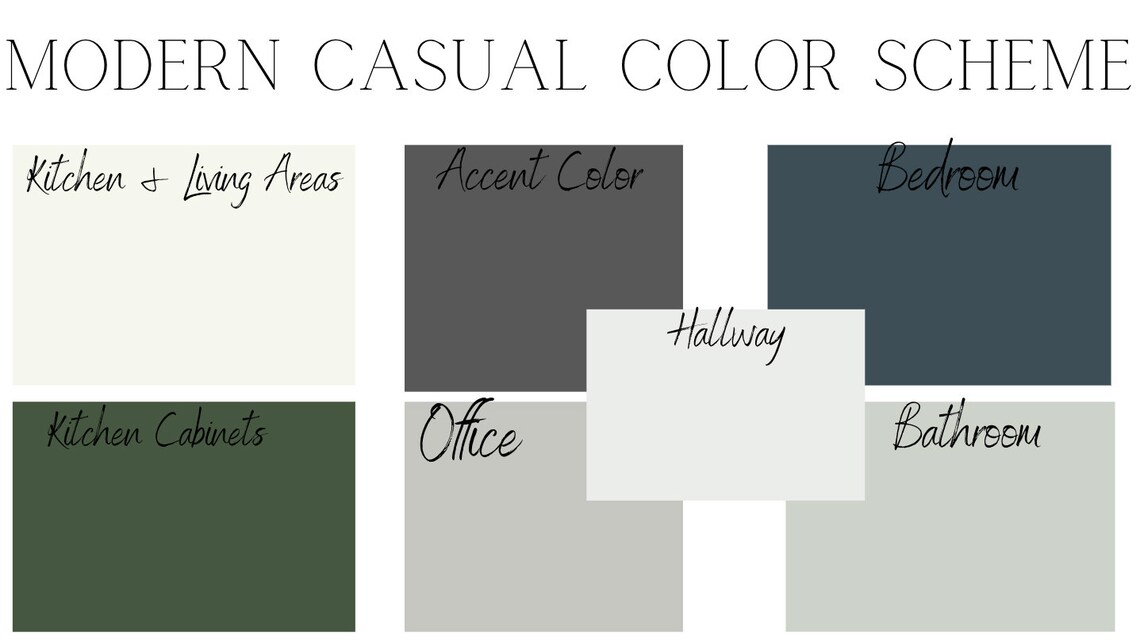 Modern Casual Color Scheme - Etsy