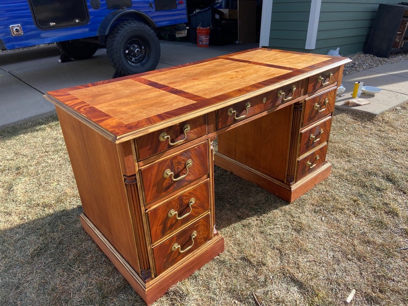 Antique Executive Desk - Etsy