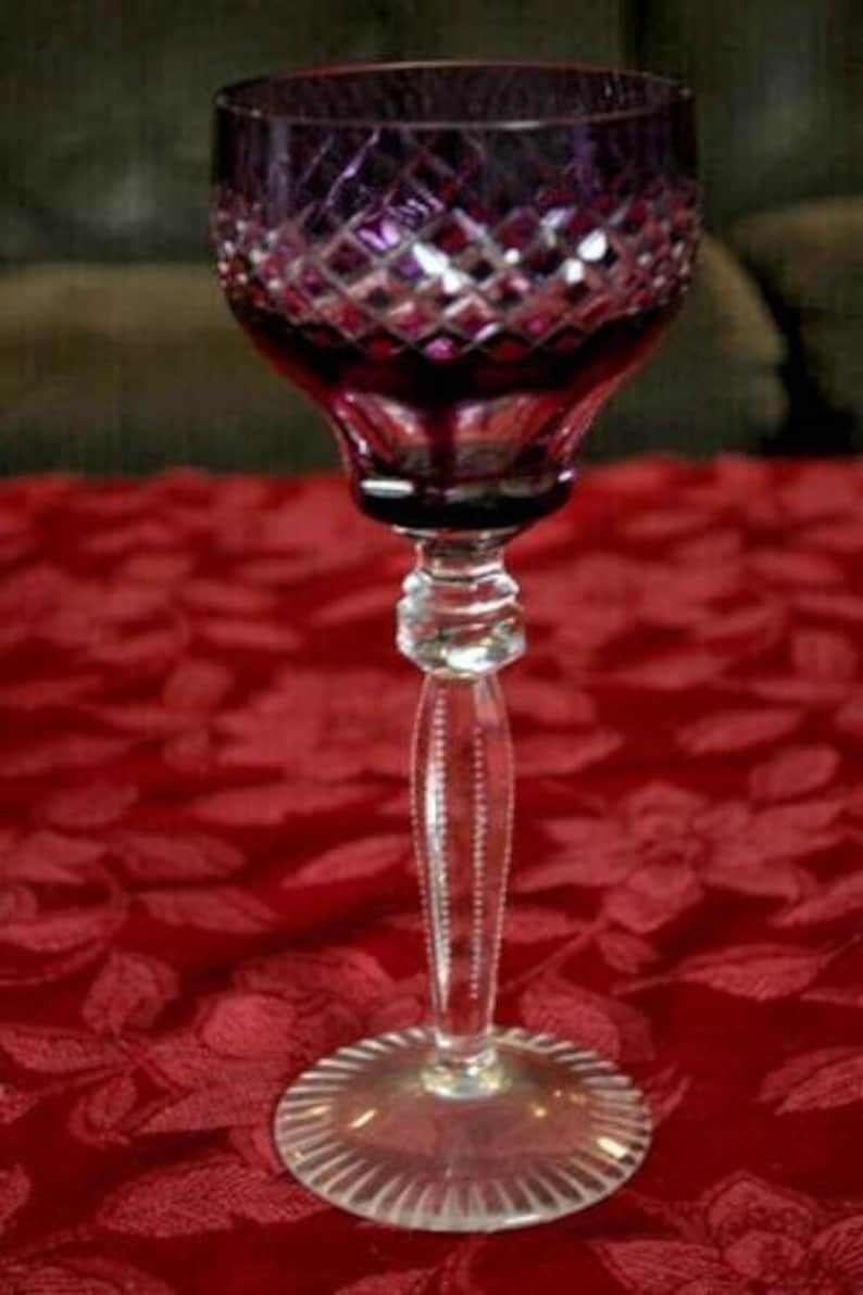 Colored Lead Crystal Glasses With Wine Decanter Set - Etsy