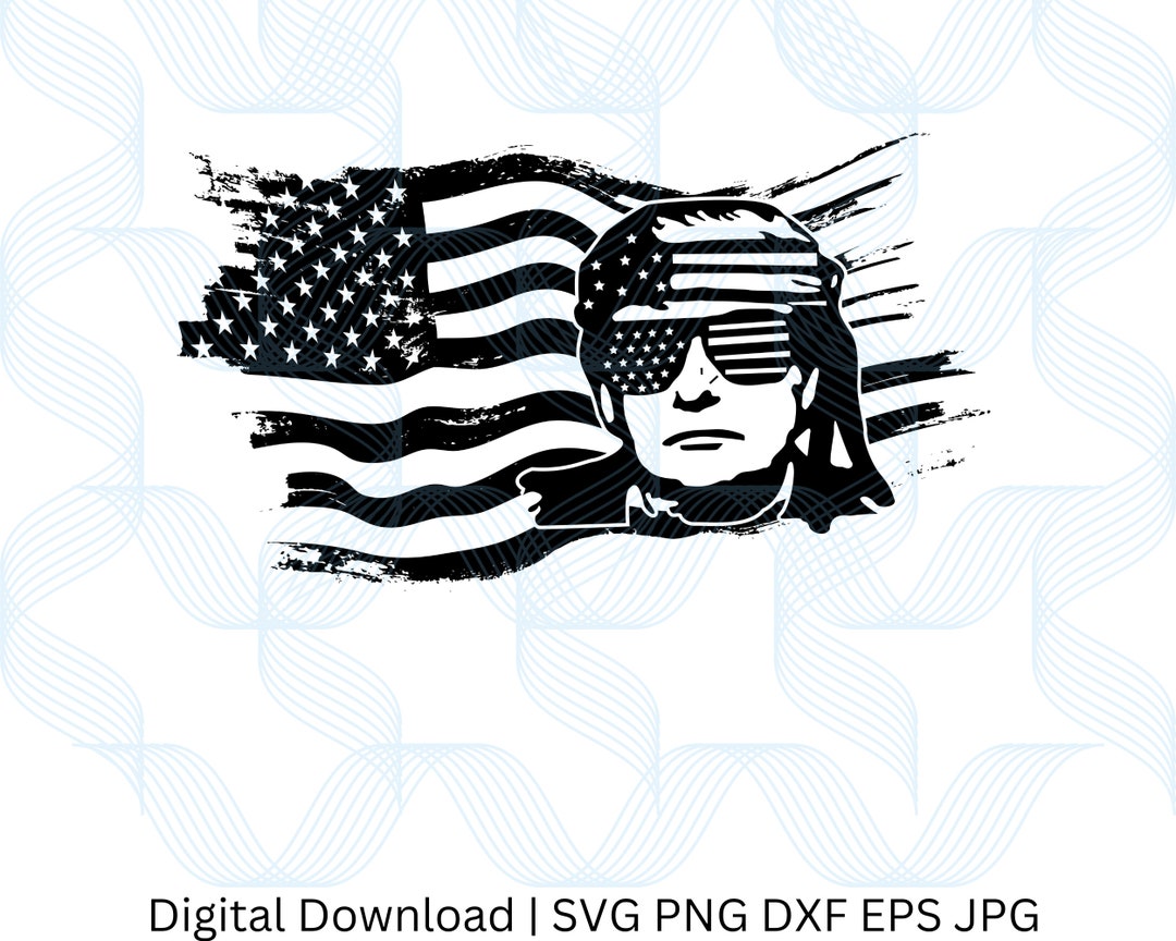 Trump Rambo Flag Svg, Png, Jpg, Eps, Dxf Patriot Digital Download ...