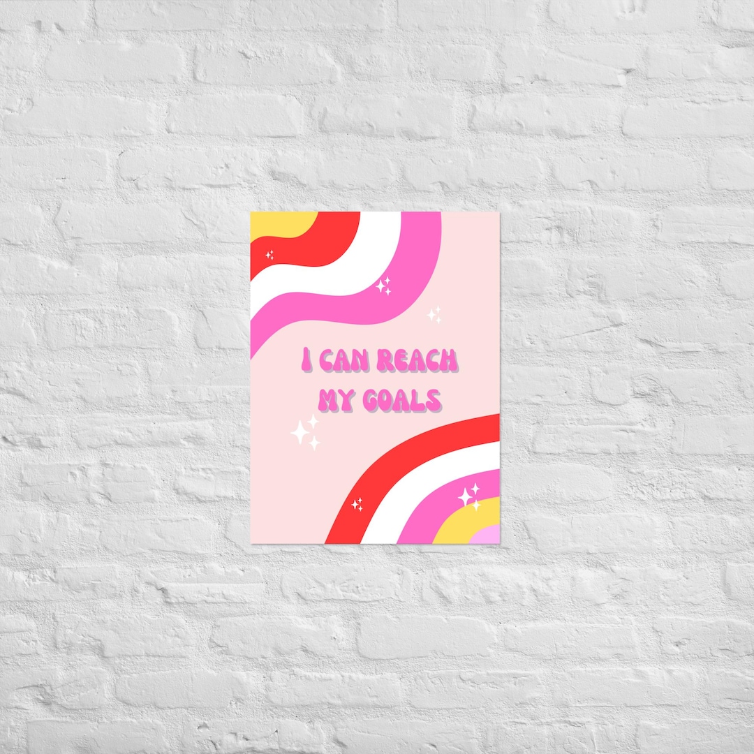 Retro Affirmations Poster - Etsy
