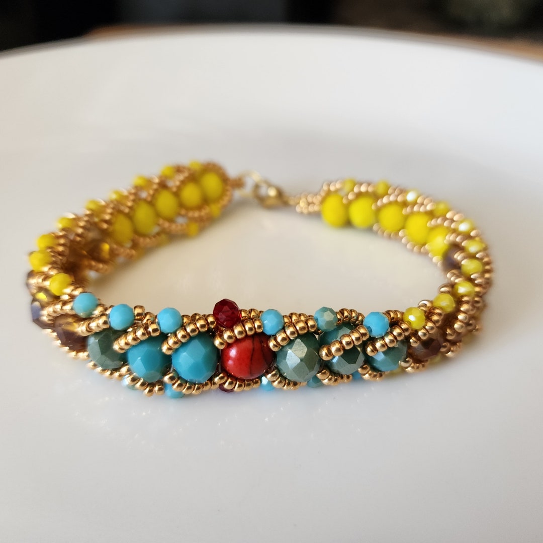 Handmade Ochun Ibu Yumu Beaded Bracelet: IFA Yoruban Santeria - Etsy