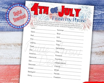 4th of July Exchange Dice Game Printable Game ⁝ Independence Day Group ...