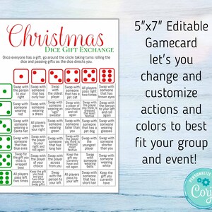 Editable Christmas Gift Exchange Dice Game ⁝ Editable Christmas Group ...