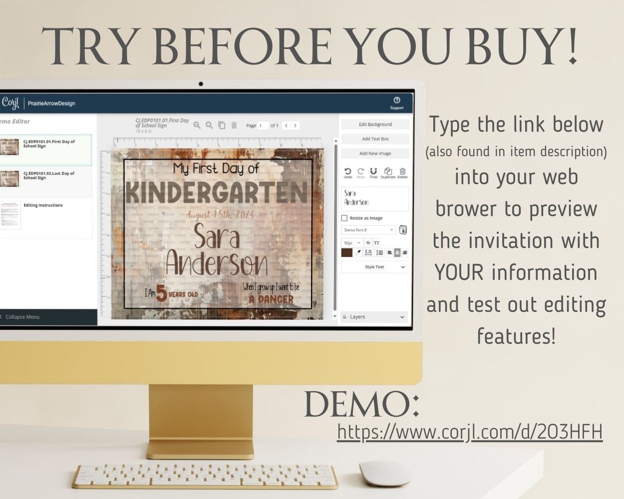 Editable First & Last Day of School Sign Back to School Photo Prop ...