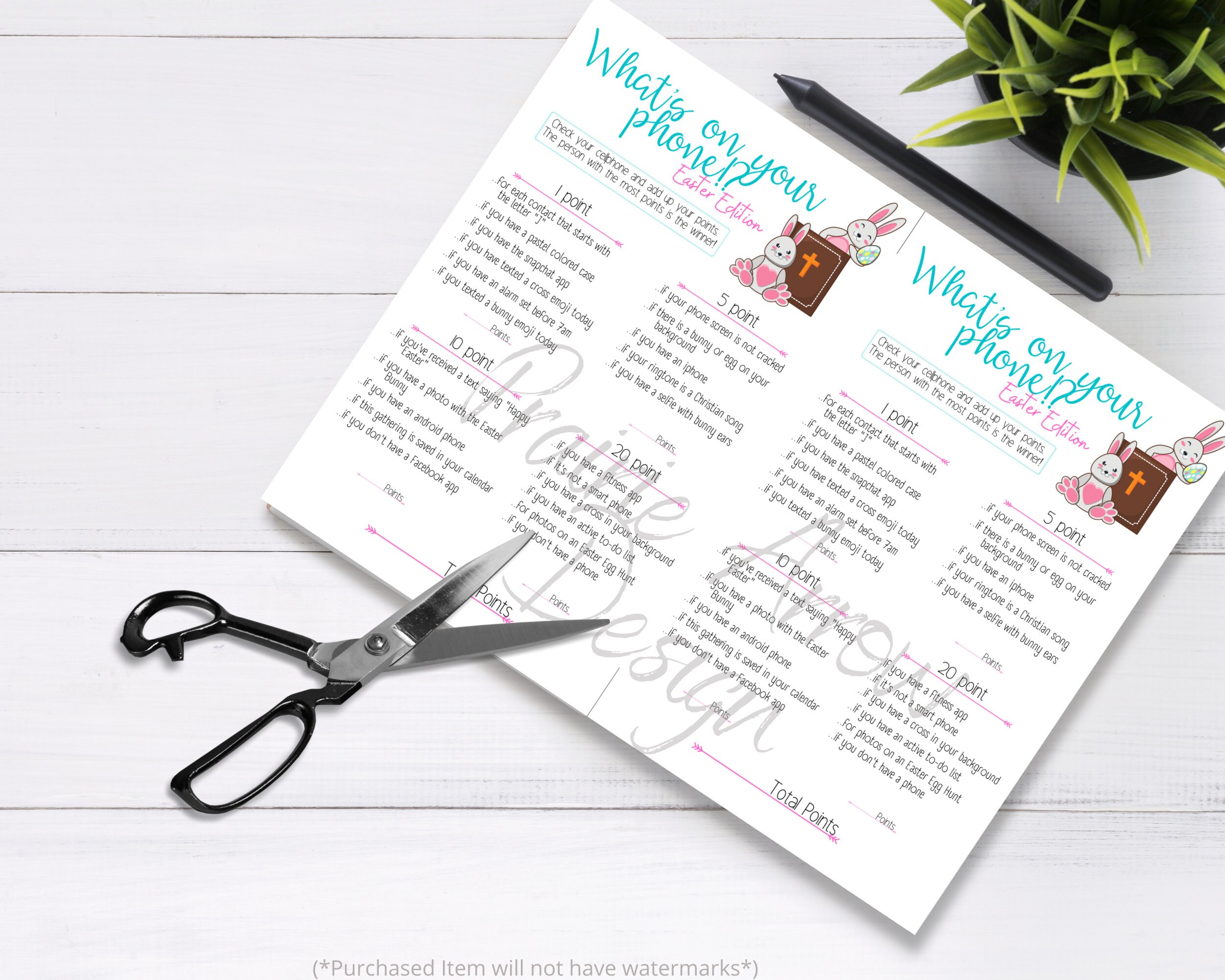 Easter "what's on Your Phone" Printable Game ⁝ Easter Group Party Game ...