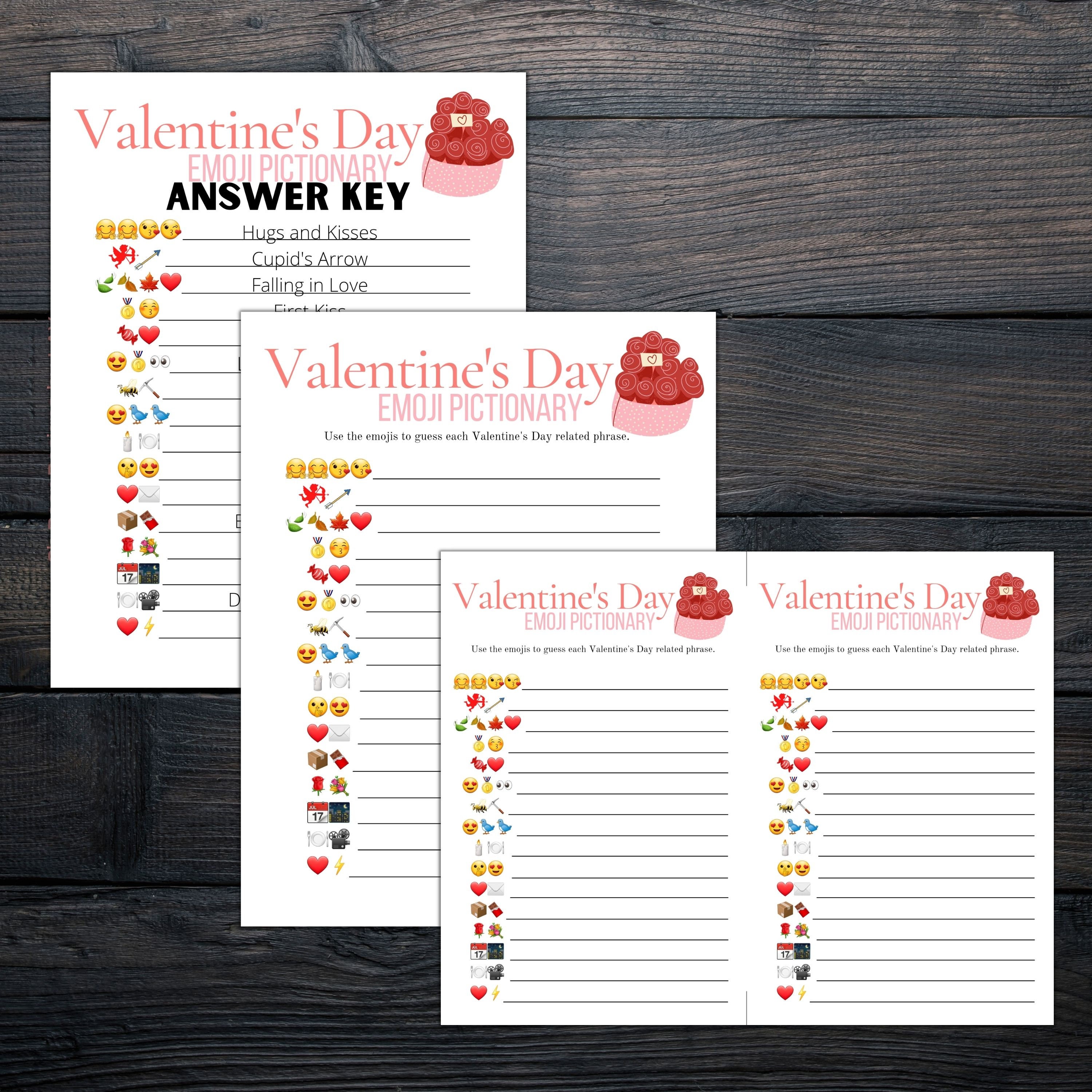 Valentine's Day 7 Printable Games Bundle Valentine's Day Group Party ...