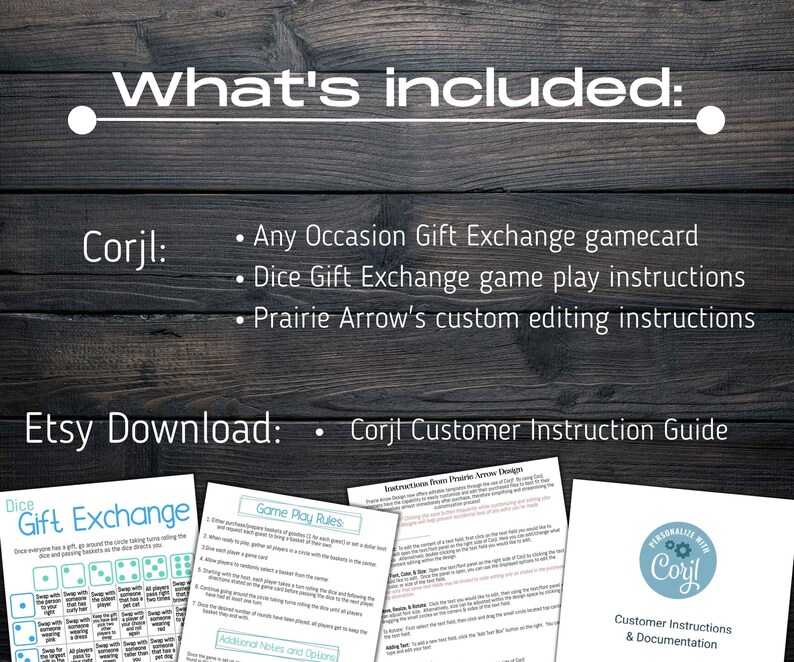 Editable Gift Exchange Dice Game ⁝ Editable Any Occasion Group Party ...