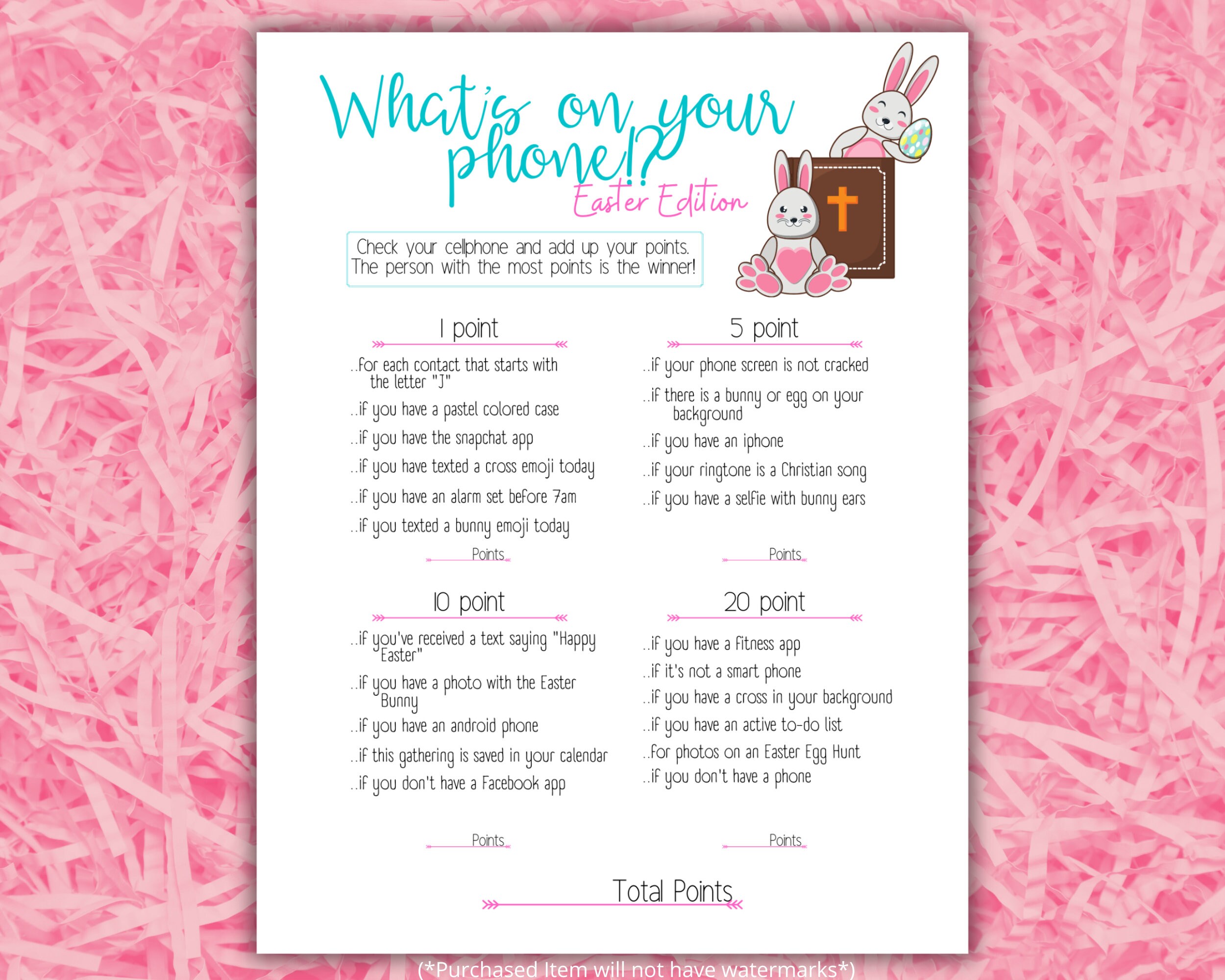 Easter 'what's on Your Phone' Game, Group Party (digital Download) - Etsy