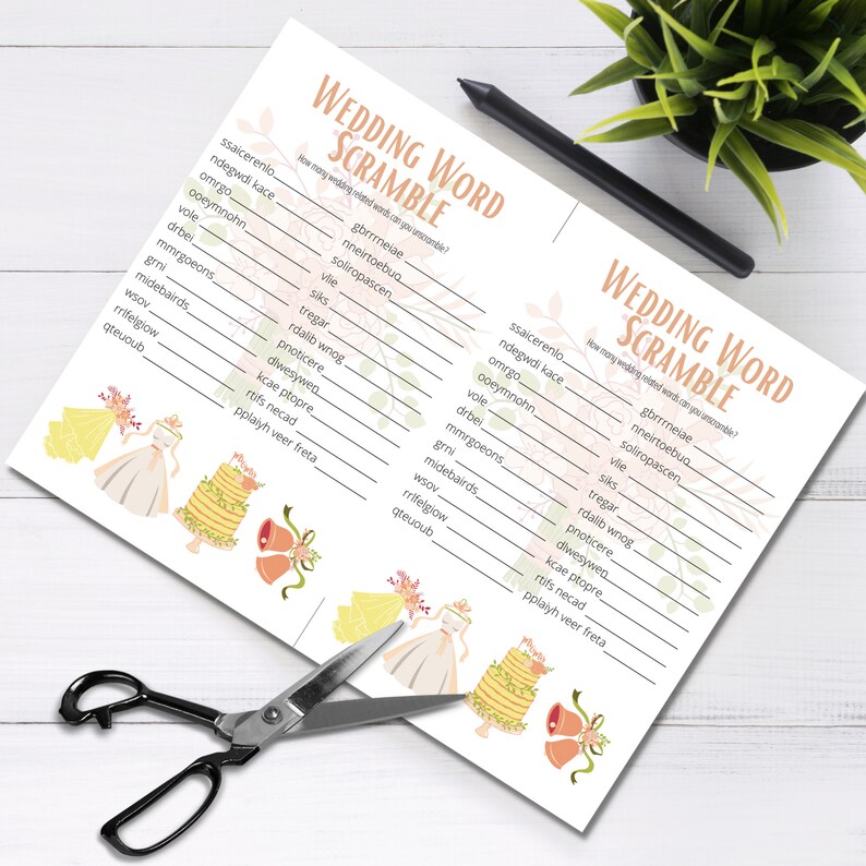 Wedding Word Scramble Printable Bridal Shower Game W Answer Key wedding-word-scramble-printable-bridal-shower-game-w-answer-key