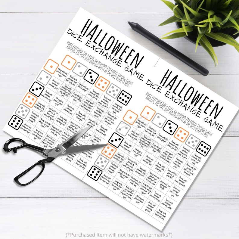 Halloween Dice Exchange Game, Group Party (digital Download) - Etsy