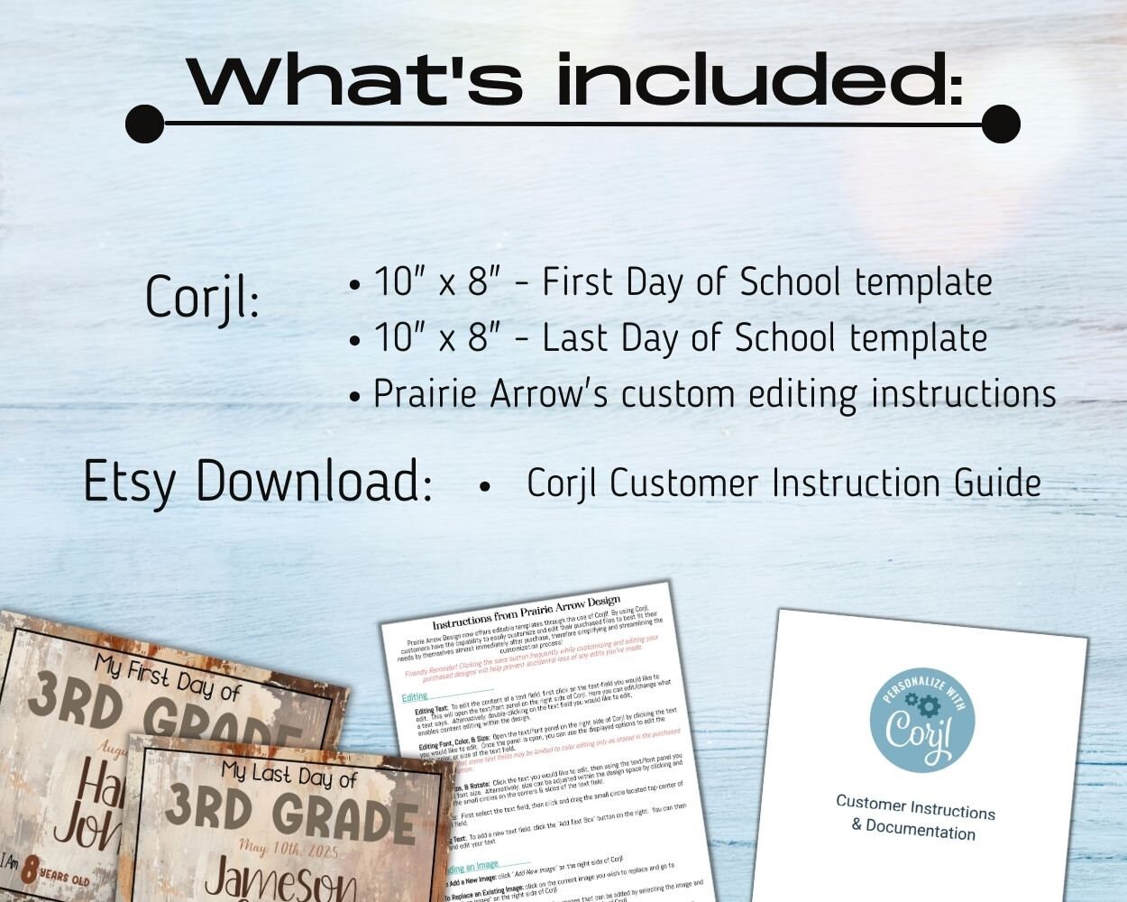 Editable First & Last Day of School Sign Back to School Photo Prop ...