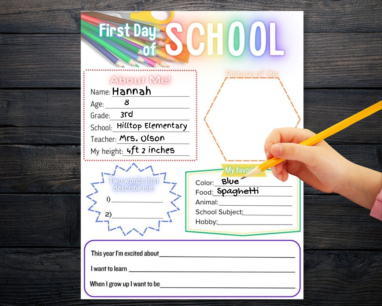First & Last Day of School Questionnaire Worksheet ⁝ Back to School ...