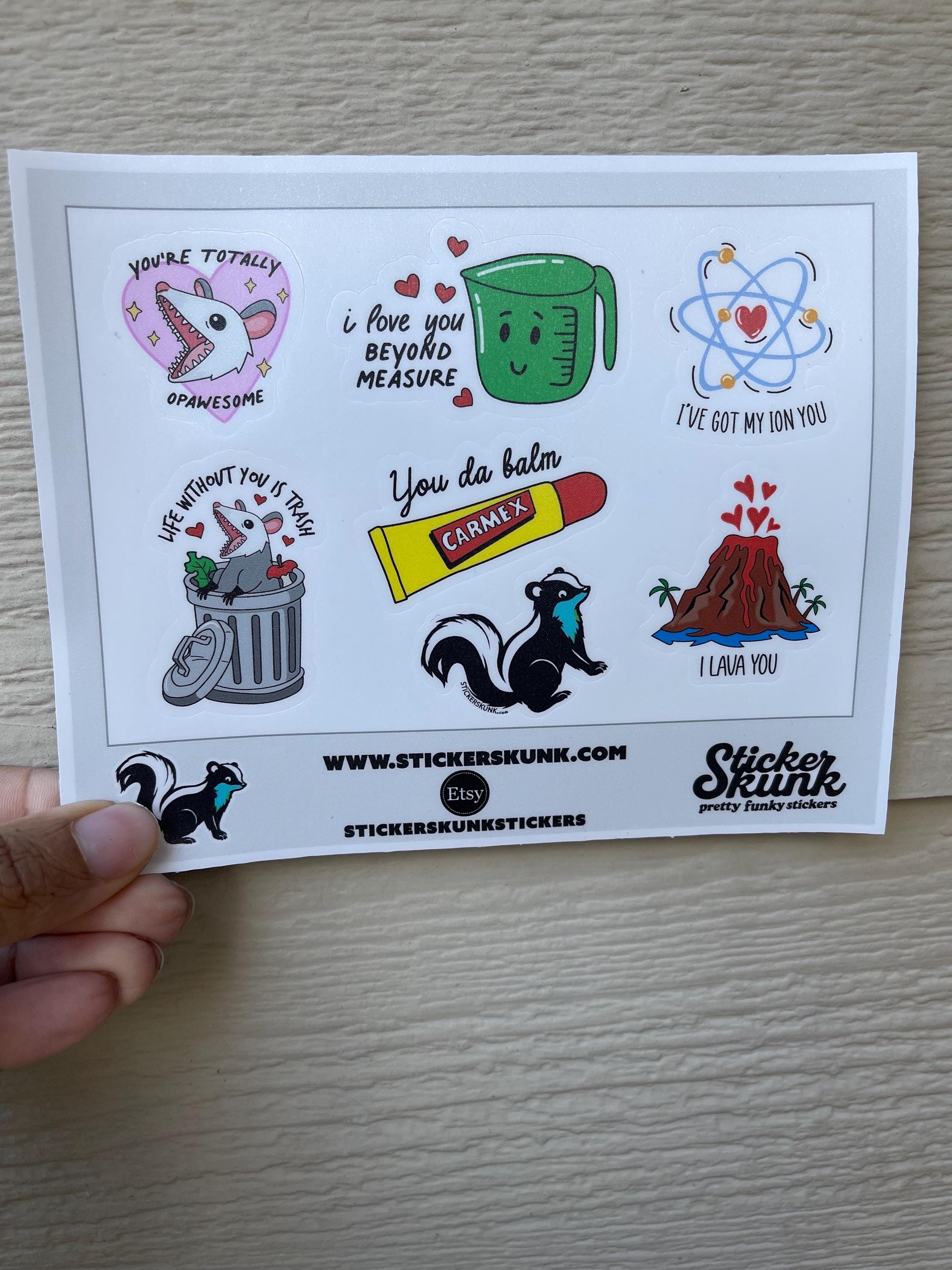 4x6 Love Puns Sticker Sheet - Etsy
