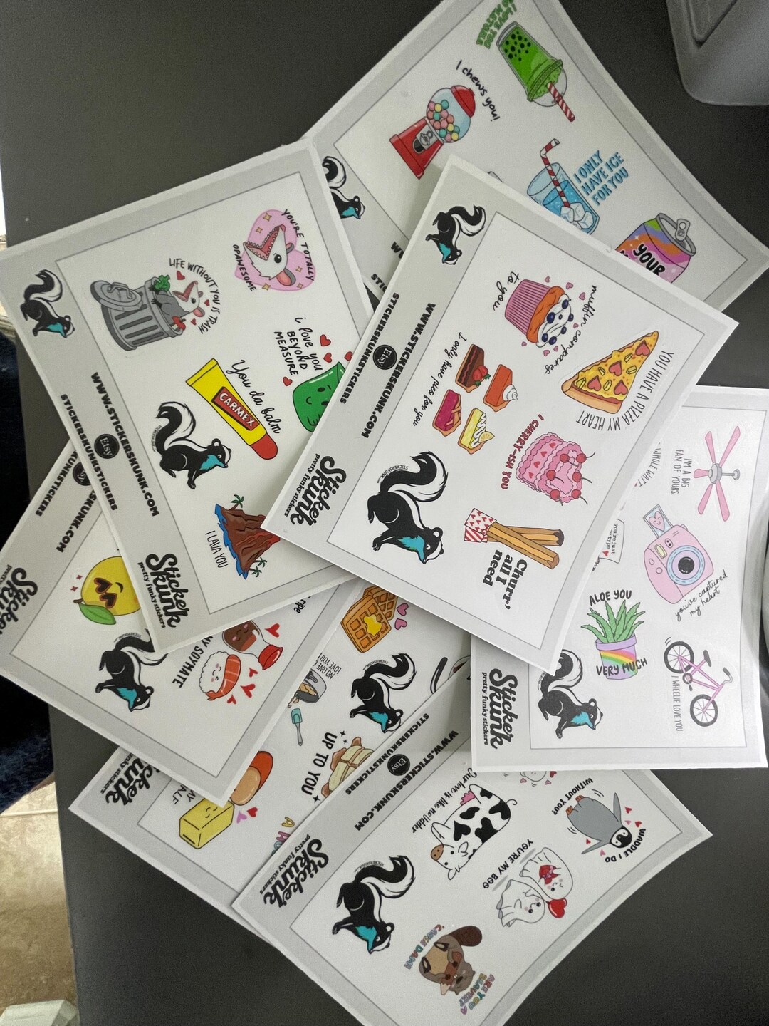 4x6 Love Puns Sticker Sheet - Etsy