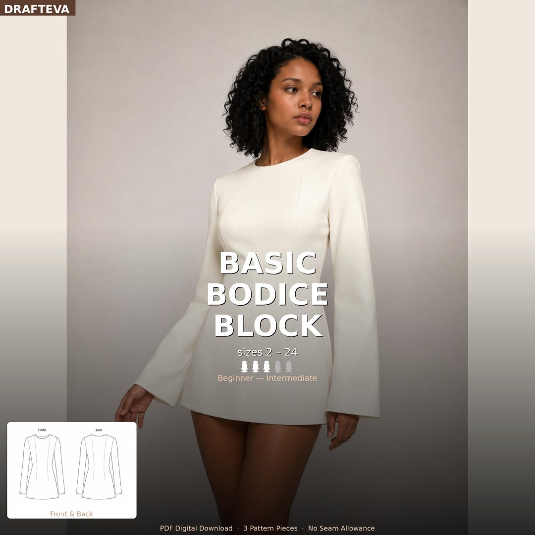 PDF Schnittmuster Basic Mieder-Block, Größen 2–24 - Etsy.de