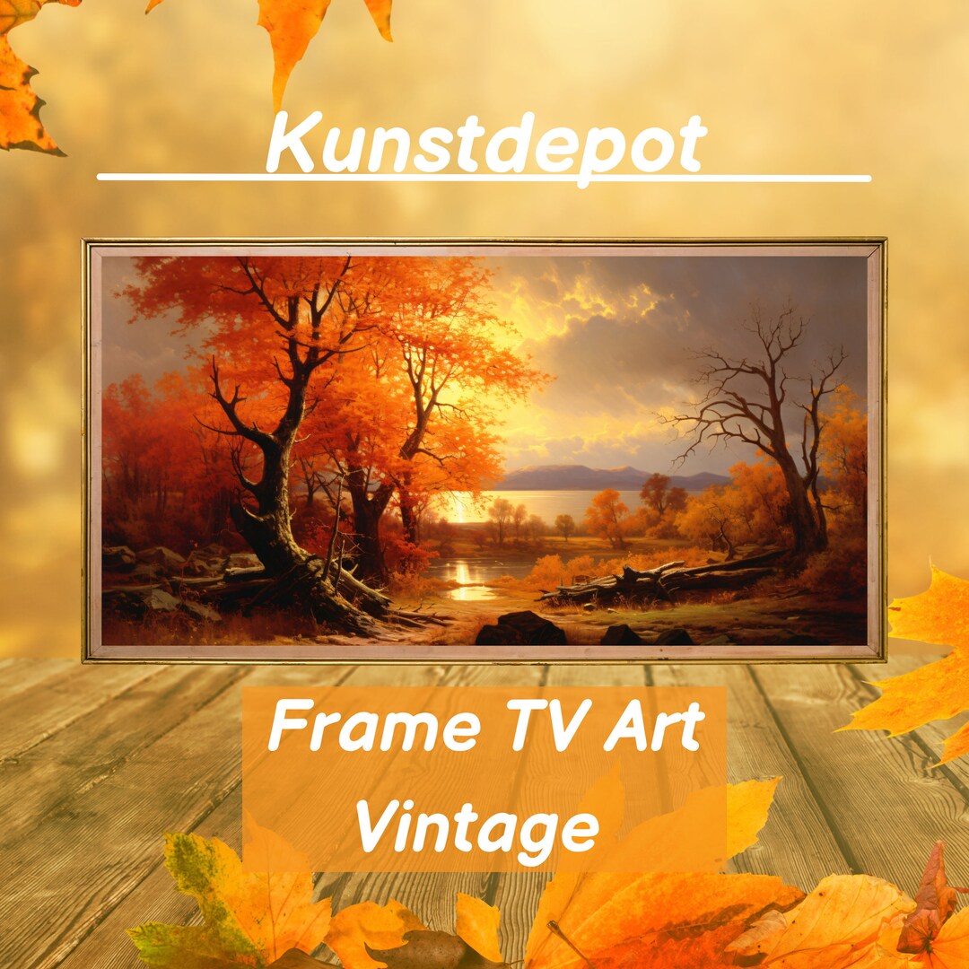 Autumn Seascape Colorful Foliage FRAME TV Art Autumn Wall - Etsy