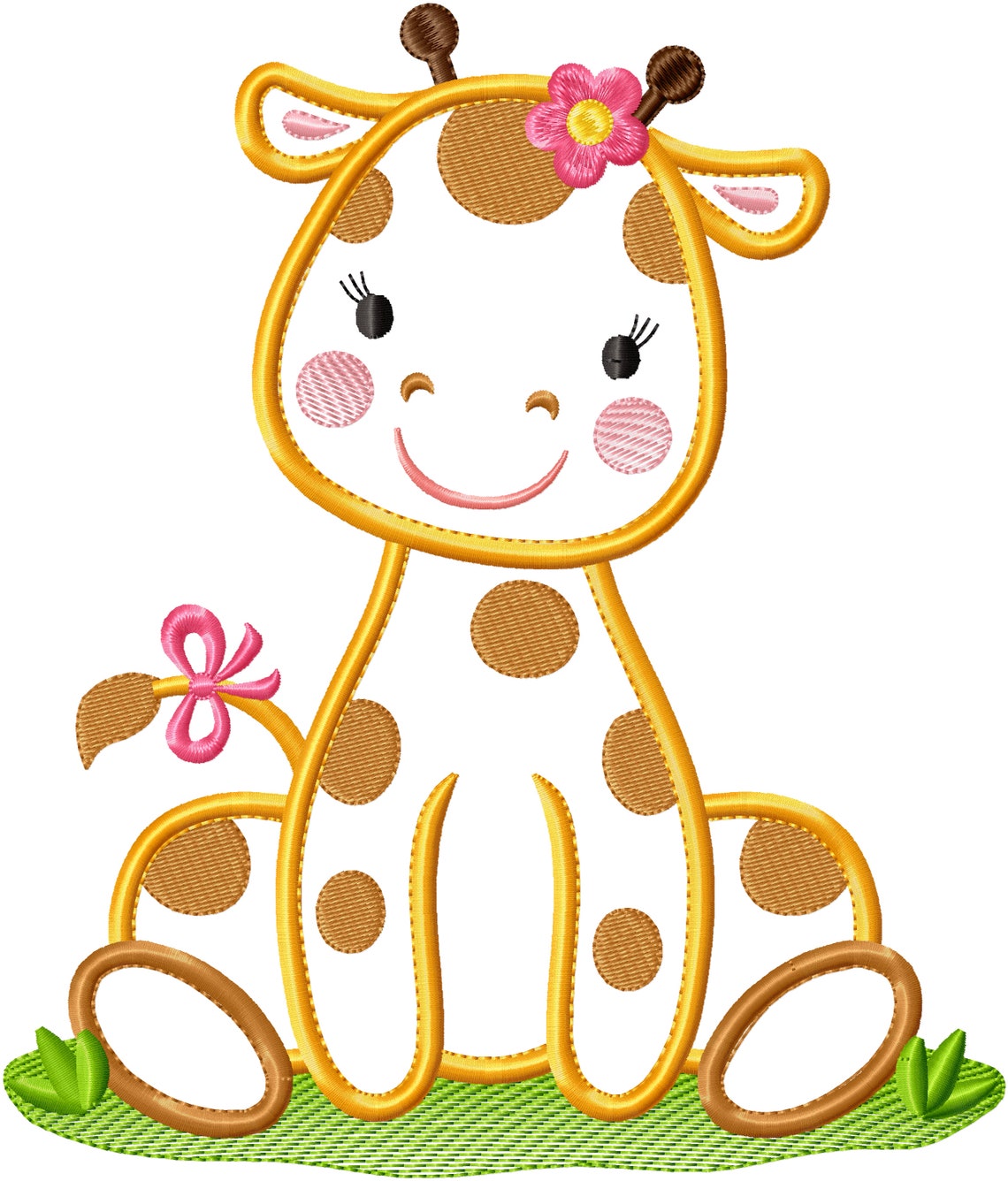 Applique Giraffe Machine Embroidery Design Zoo Baby Girl Cute - Etsy