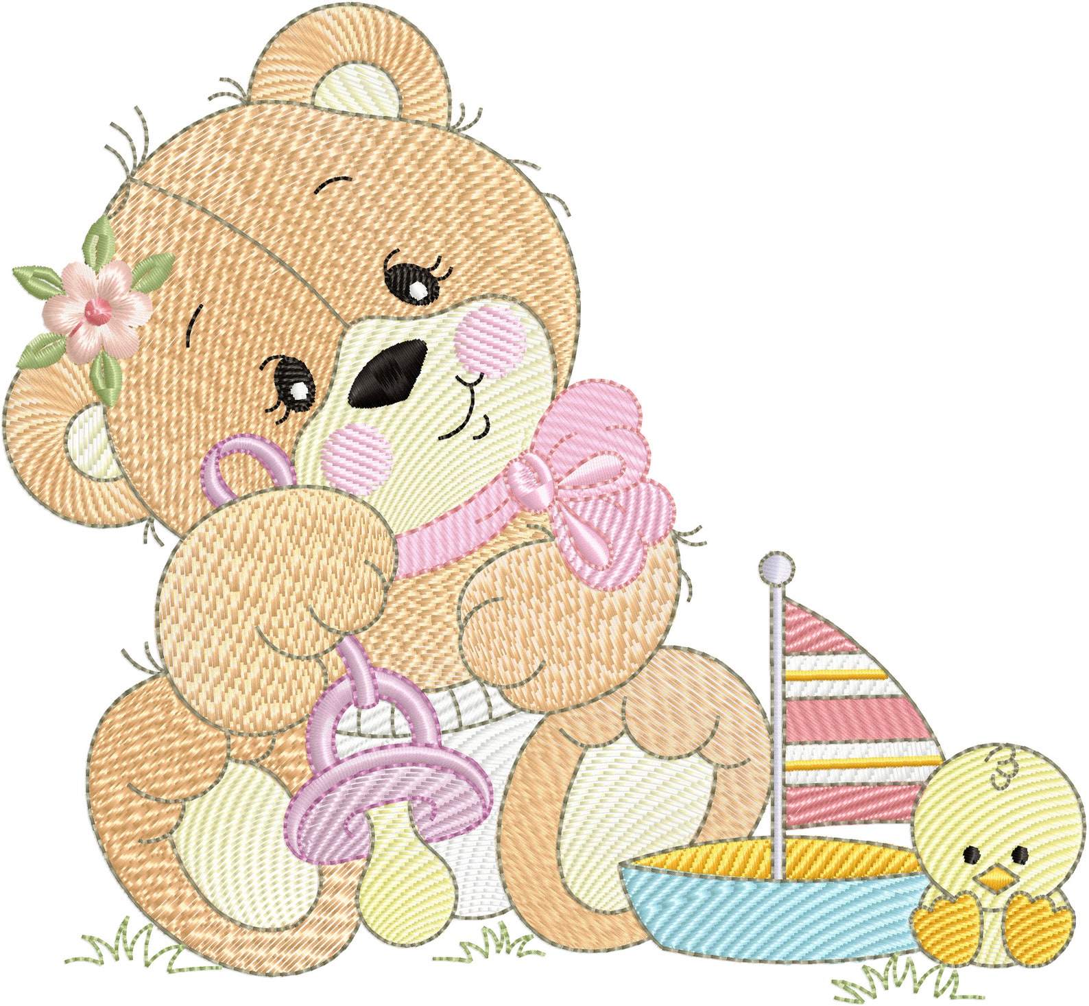 Cute BEAR Embroidery Design Baby Girl Bear Machine Embroidery - Etsy