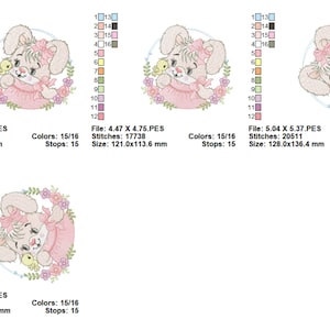 Bunny Easter Machine Embroidery Design: Baby/kids Rabbit (digital File ...