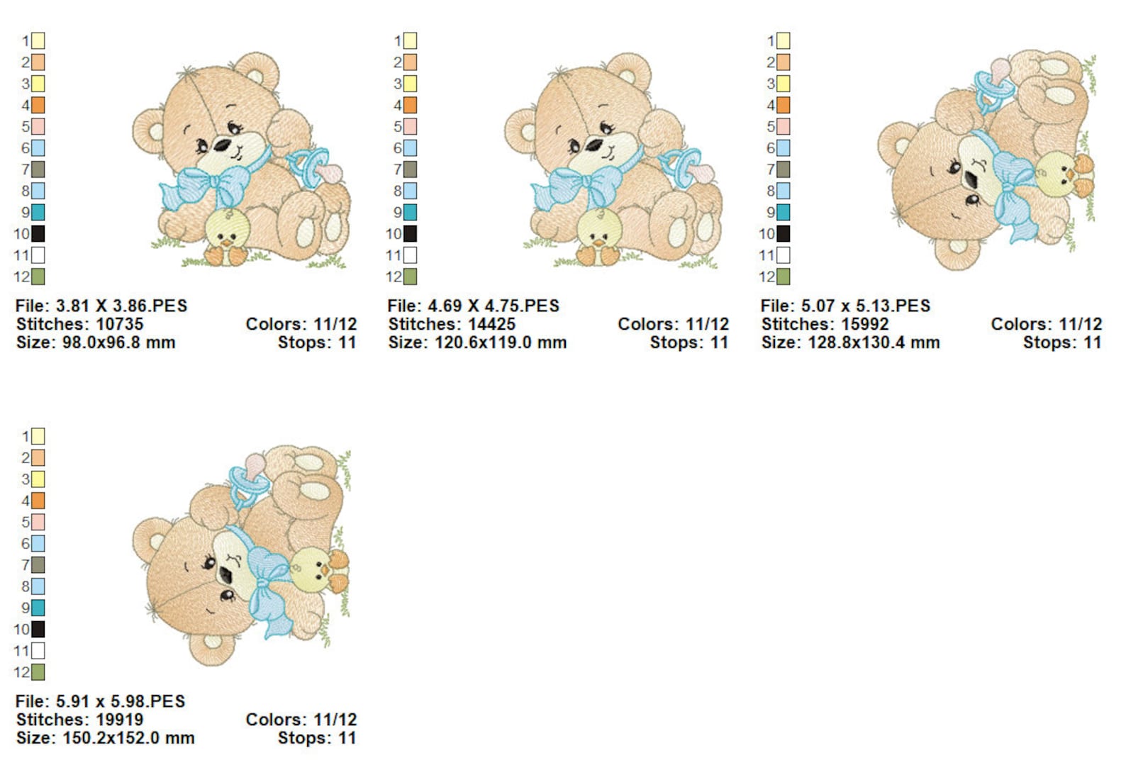 Cute BEAR Embroidery Design Baby Boy Bear Machine Embroidery - Etsy