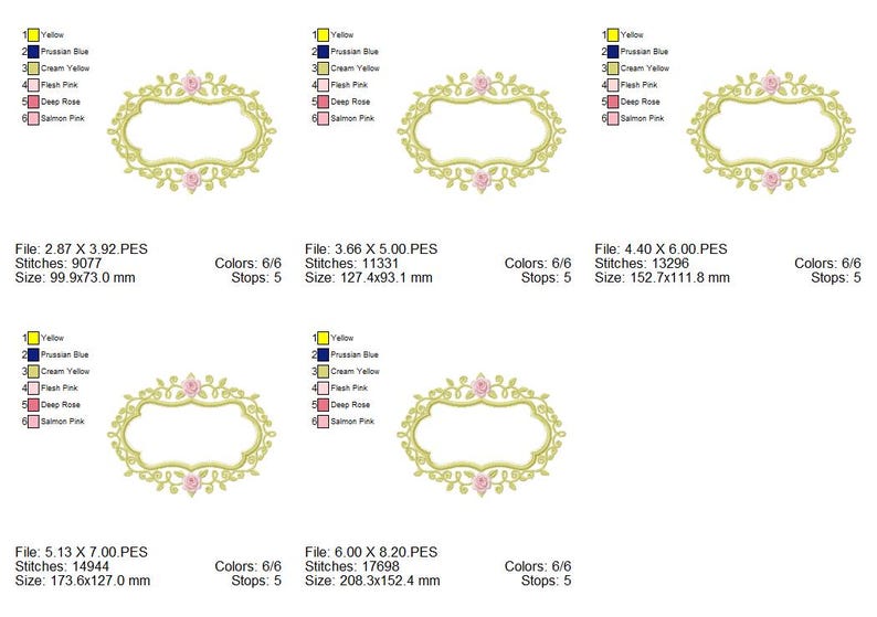 Flower Frame Embroidery Design . Frame With Flower Applique Embroidery ...
