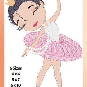 CUTE BALLERINA Machine Embroidery Designs - Girl Embroidery Design ...