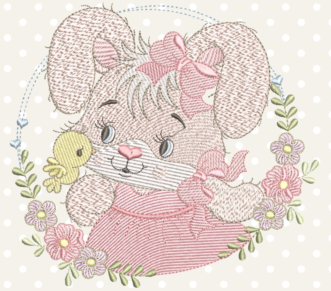 Bunny Easter Machine Embroidery Design: Baby/kids Rabbit (digital File ...