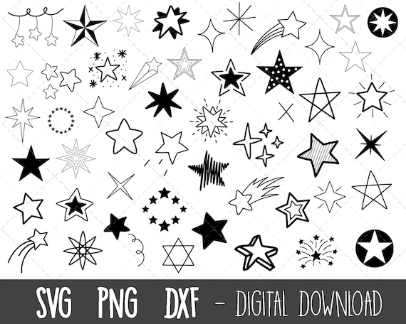 Star Svg Bundle Star Svg Stars Svg Shooting Star Falling - Etsy
