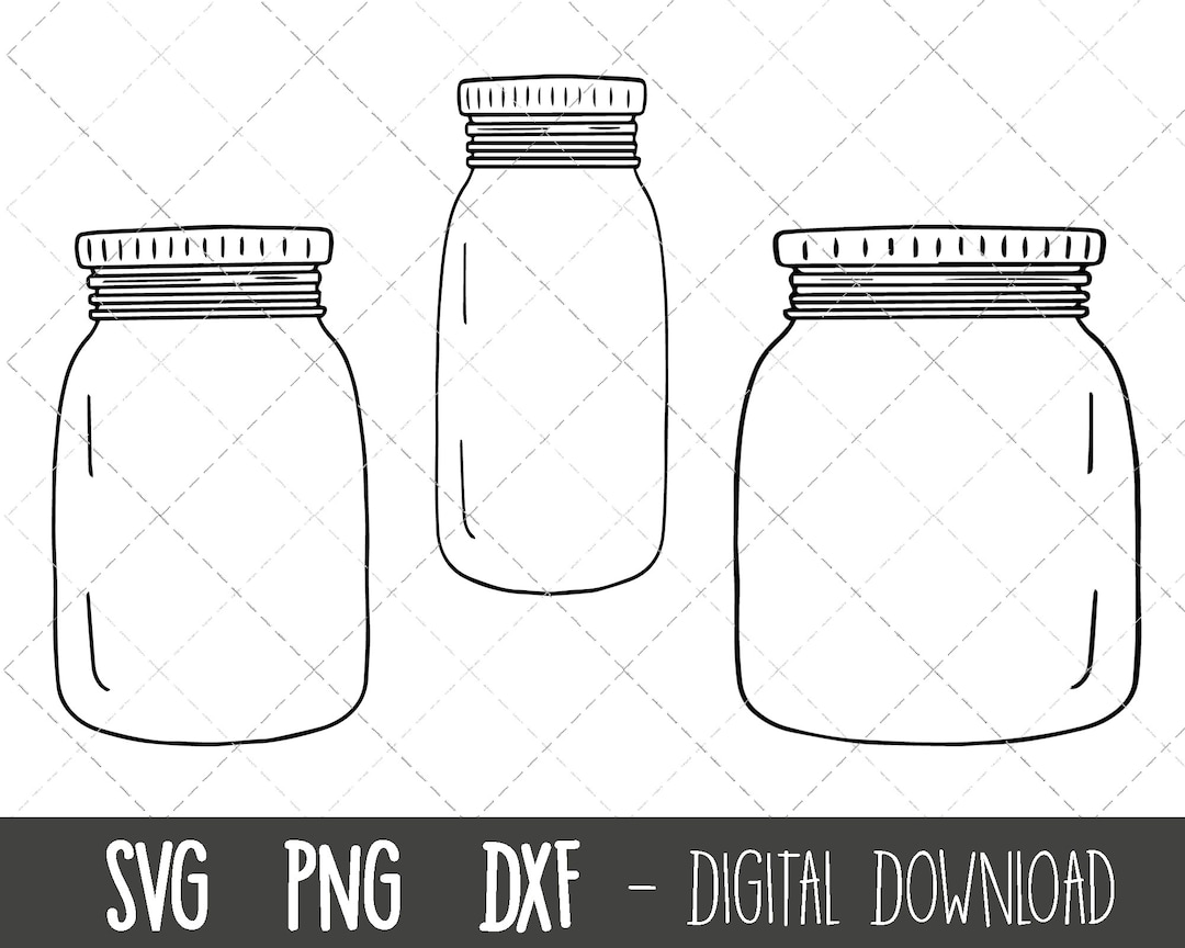 Mason Jars Svg, Glass Jar Svg, Glass Jar Clipart, Glass Cup Svg, Glass ...