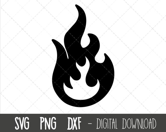 Fire SVG Fire Clipart Flame SVG Fire Silhouette Winter - Etsy