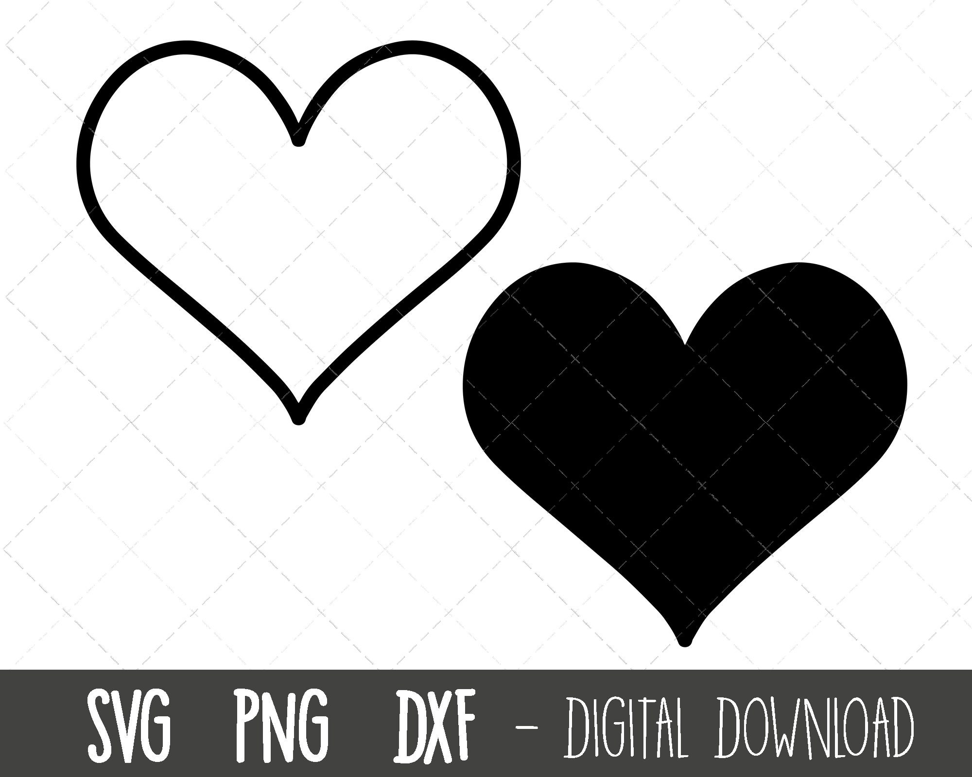 Heart Svg, Black Heart Svg, Heart Silhouette, Heart Clipart, Heart Svg ...