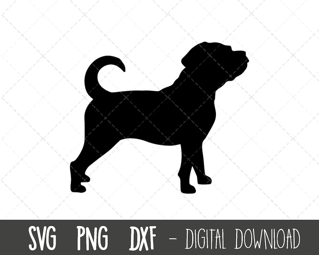 Puggle Svg, Dog Svg, Puggle Silhouette, Puggle Outline Png, Puggle ...