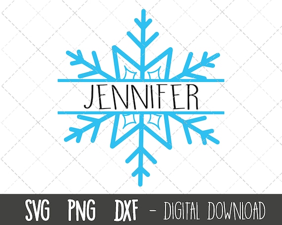 Snowflake Svg Snowflake Name Frame Svg Christmas Svg Winter | Etsy