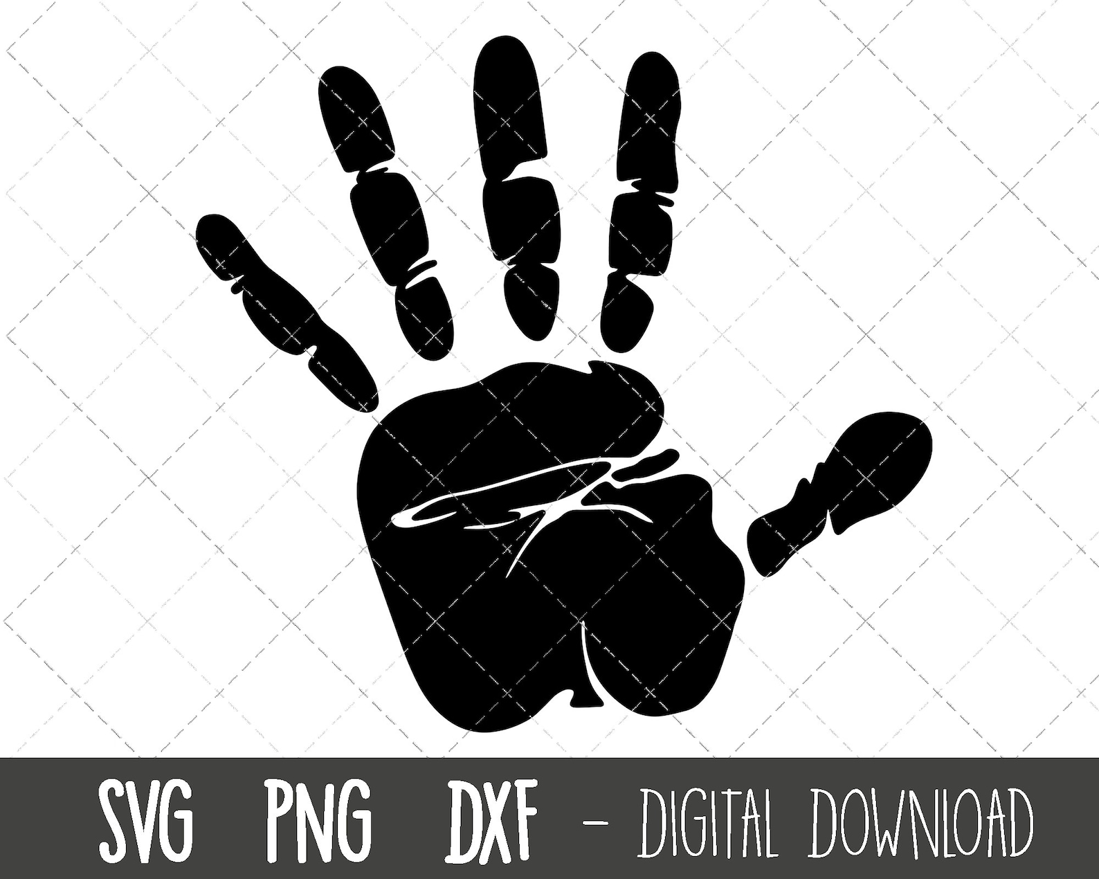 Hand Print SVG, Hand Svg, Finger Print Svg, Hand Print Clipart Svg ...