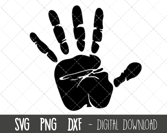 Hand Print SVG Hand Svg Finger Print Svg Hand Print Clipart | Etsy