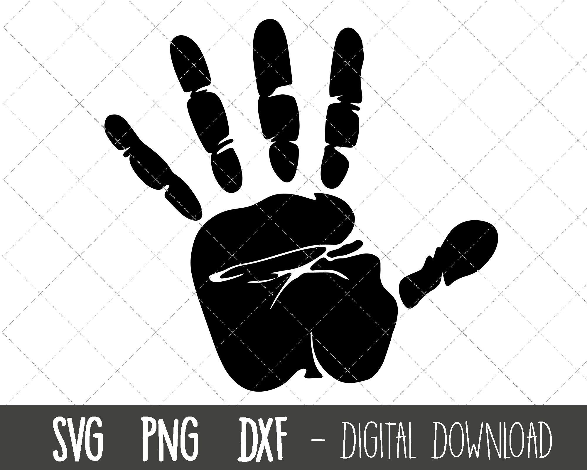 Hand Print SVG Hand Svg Finger Print Svg Hand Print Clipart | Etsy India