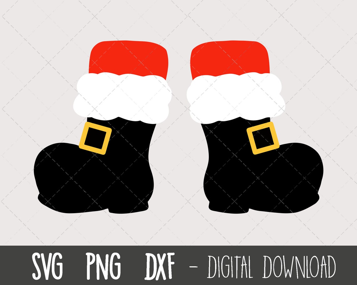 Santa Boots SVG Santa Svg Holiday Clipart Christmas Svg - Etsy