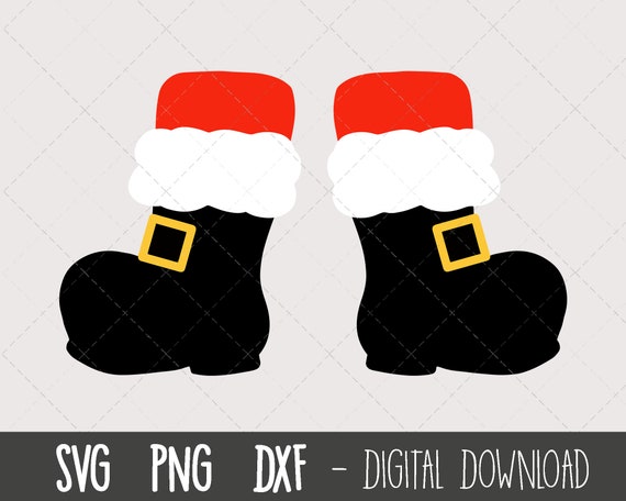 Santa Boots SVG Santa Svg Holiday Clipart Christmas Svg - Etsy