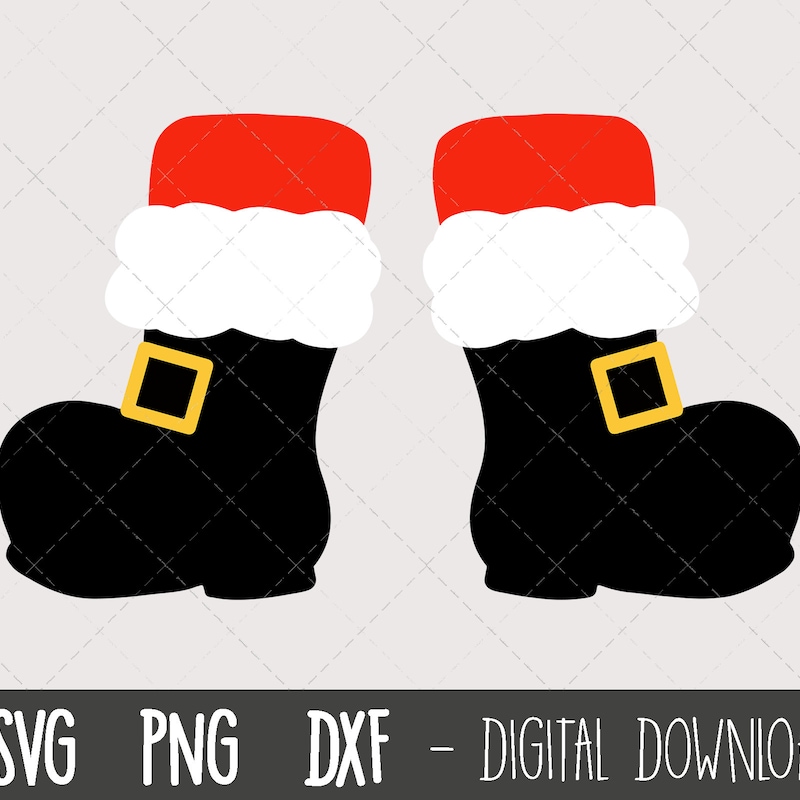 Santa Boots Clipart - Etsy