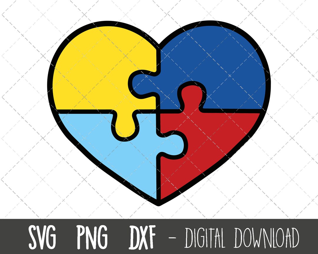 Autism Heart Svg, Autism Svg, Autism Clipart, Autism Cut File, Autism ...