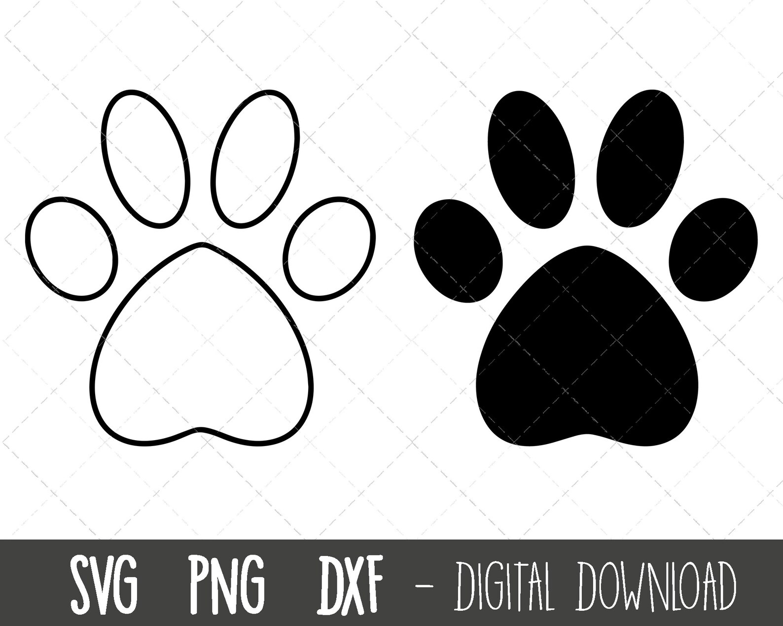 Dog Paw Print SVG Paw Print Outline Svg Paw Svg Animal Paw - Etsy Israel