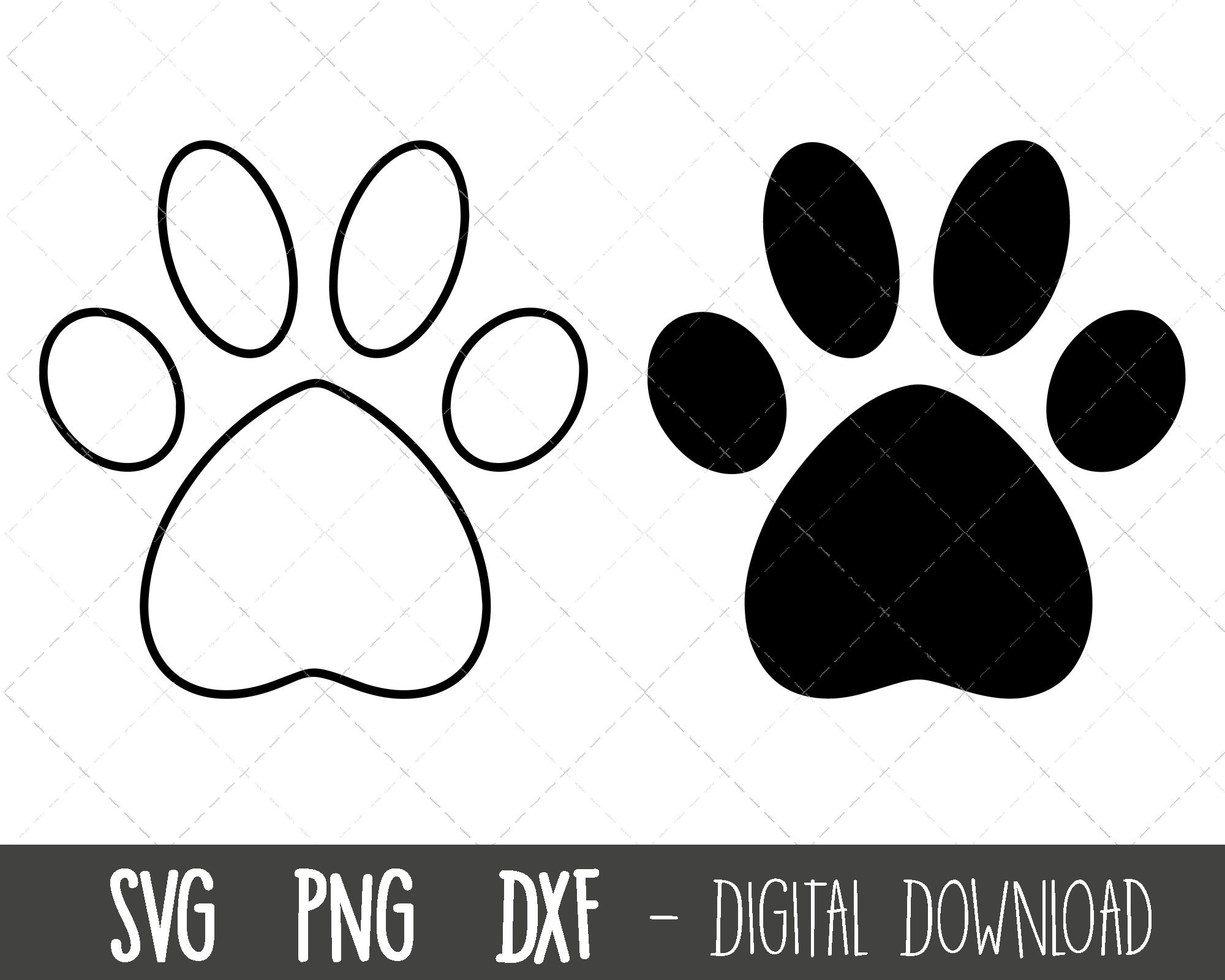 Dog Paw Print SVG Paw Print Outline Svg Paw Svg Animal Paw - Etsy Israel