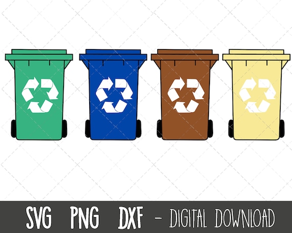Wheelie Bin Bundle Svg Recycle Svg Trash Can Svg Garbage - Etsy