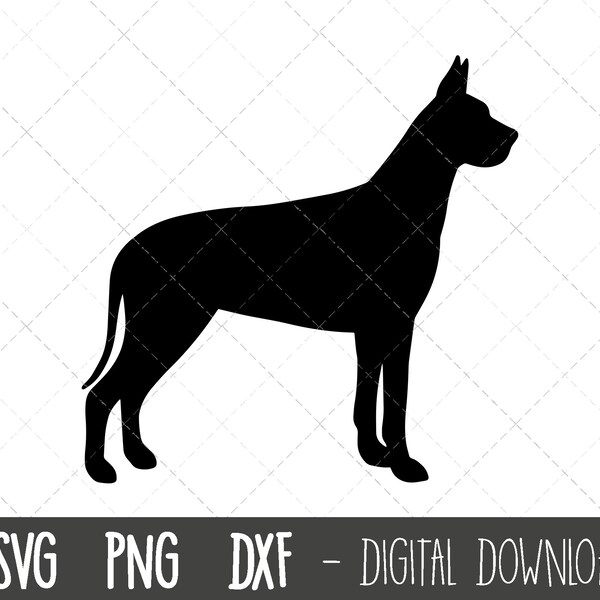 Great Dane Svg - Etsy