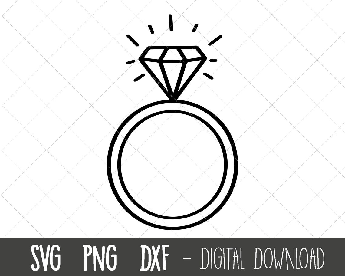 Diamond Ring Svg Wedding Ring Svg Ring Svg Wedding Clipart | Etsy UK