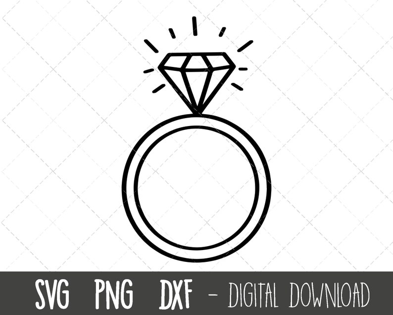 Diamond Ring Svg Wedding Ring Svg Ring Svg Wedding Clipart | Etsy UK