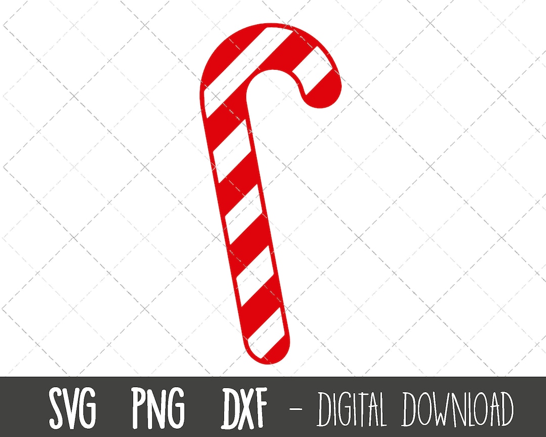Candy Cane Svg, Candy Cane Clipart, Christmas Svg Clipart, Xmas ...