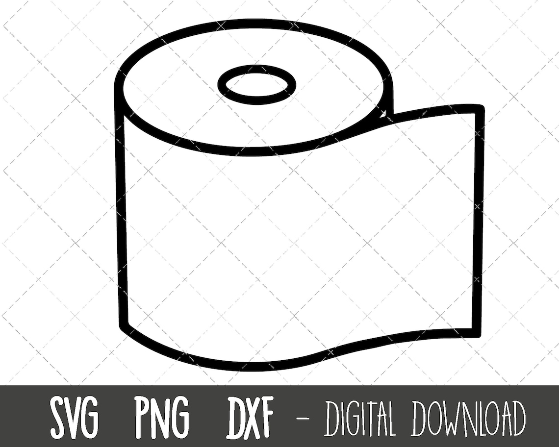 Toilet Paper SVG Toilet Paper Outline SVG Digital Download | Etsy